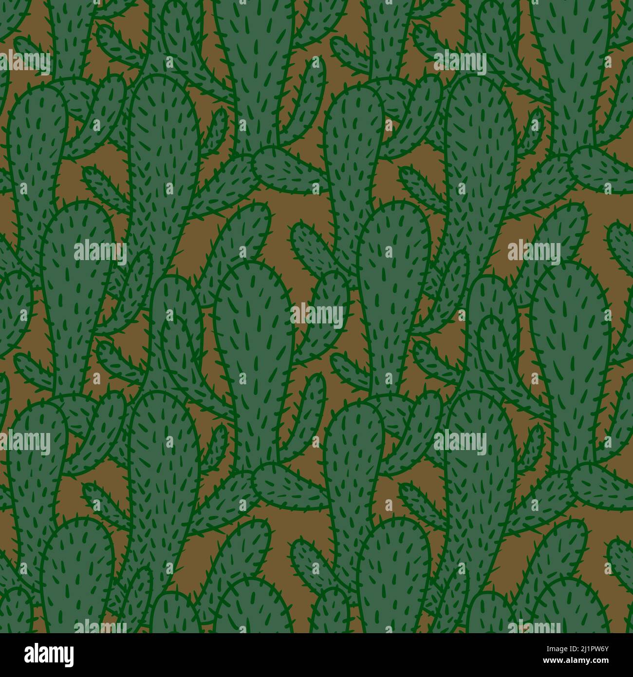 Floral seamless cactus pattern for fabrics and textiles and packaging ...