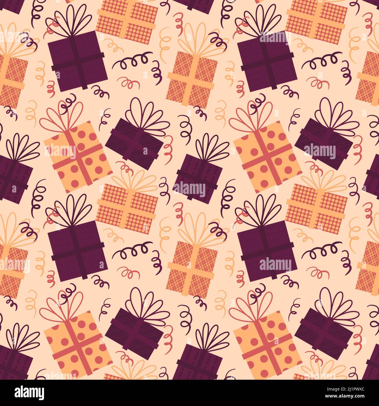 Birthday seamless gifts pattern for fabrics and cards and linens and ...