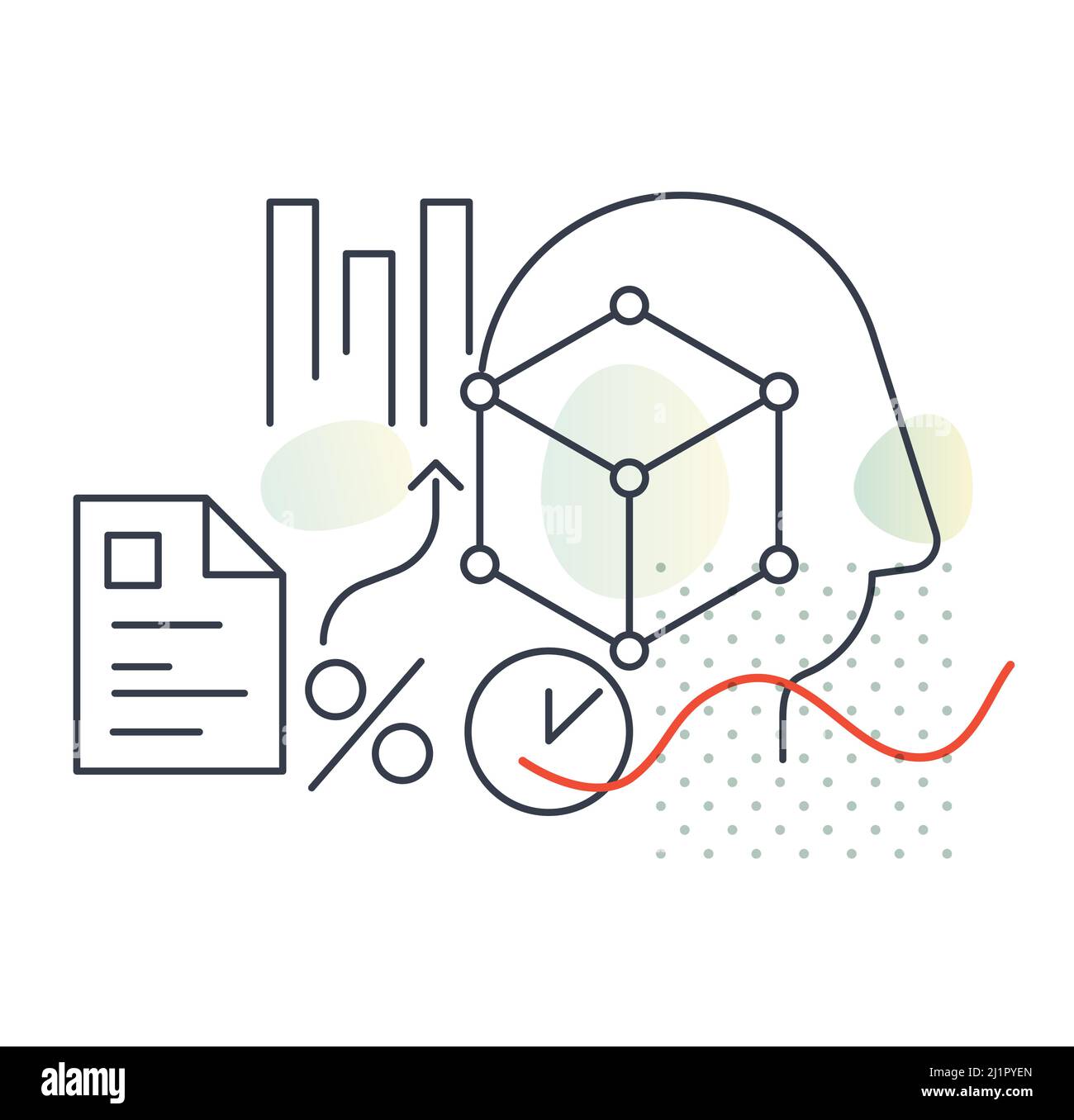 Brain Power- Connected Network Strategy - Icon as EPS 10 File Stock ...