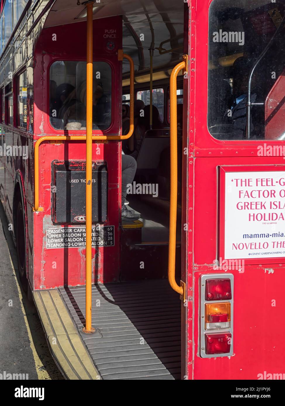 LONDON, UK - SEPTEMBER 29, 2018: Rear of Routemaster Bus Stock Photo ...