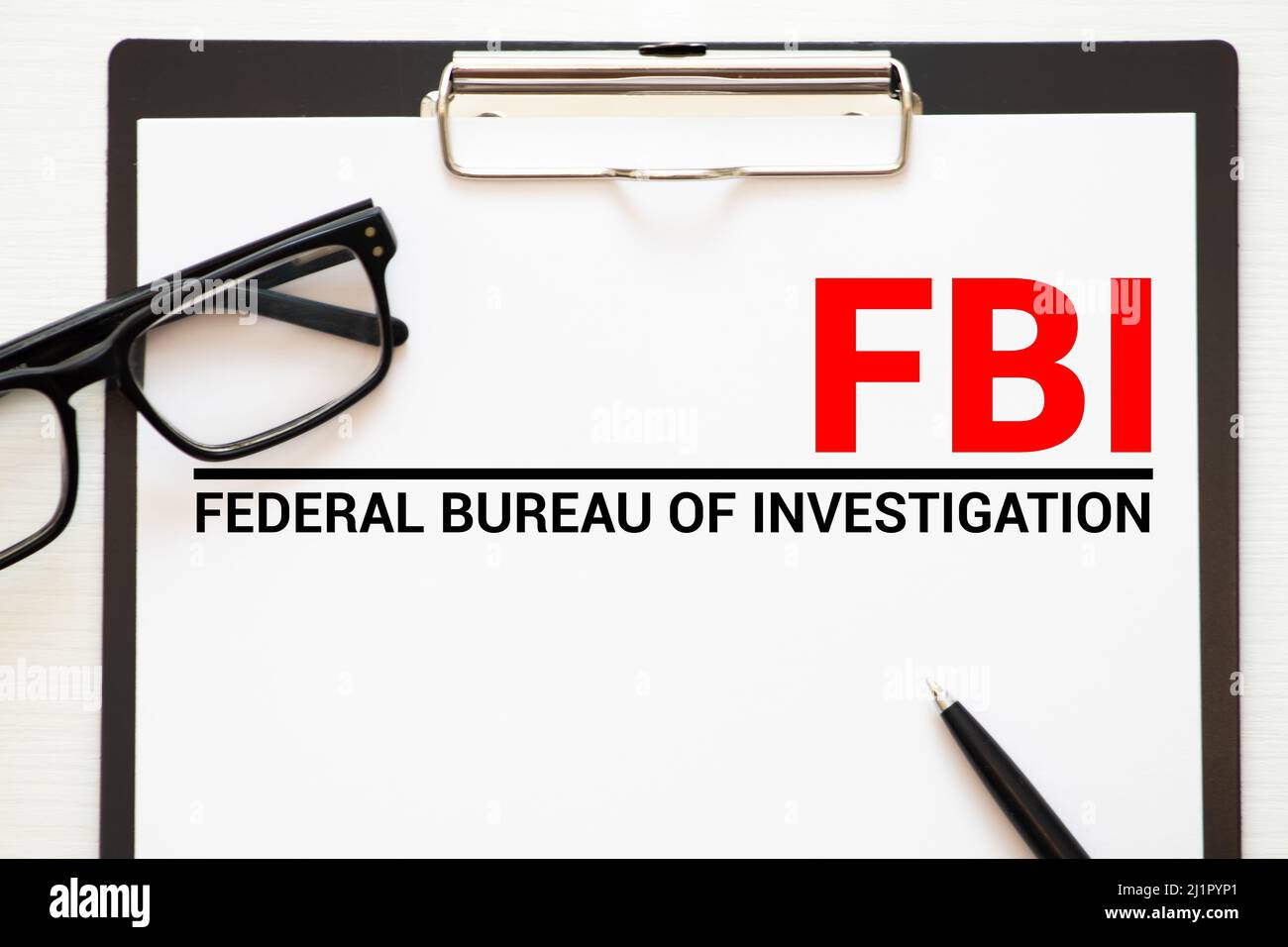 FBI - Federal Bureau of Investigation acronym, concept background Stock ...