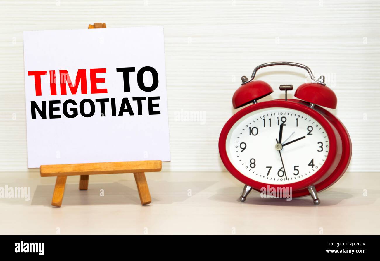 Time negotiate text on hi-res stock photography and images - Alamy