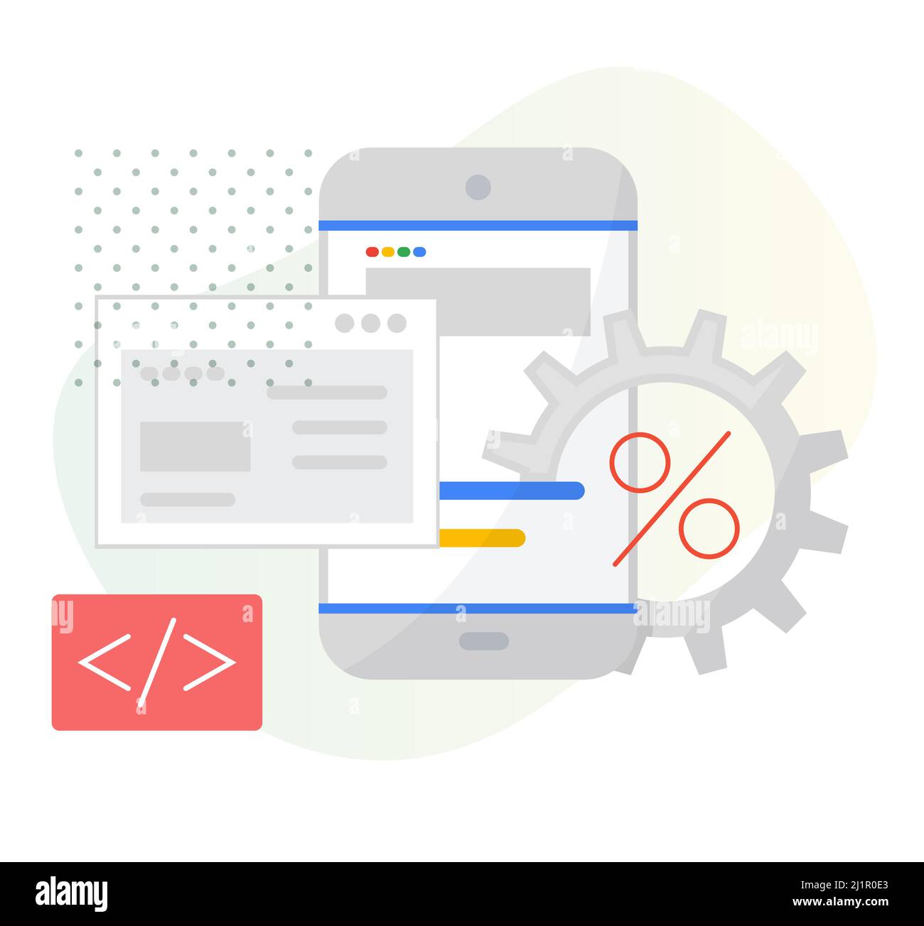 Mobile Application Development Process - Illustration as EPS 10 File ...