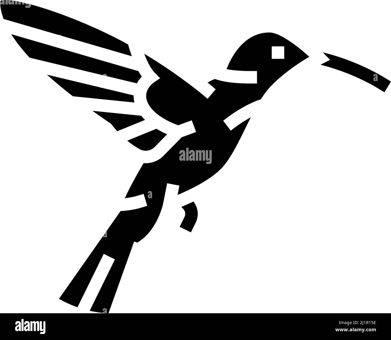 colibri bird glyph icon vector illustration Stock Vector Image & Art ...