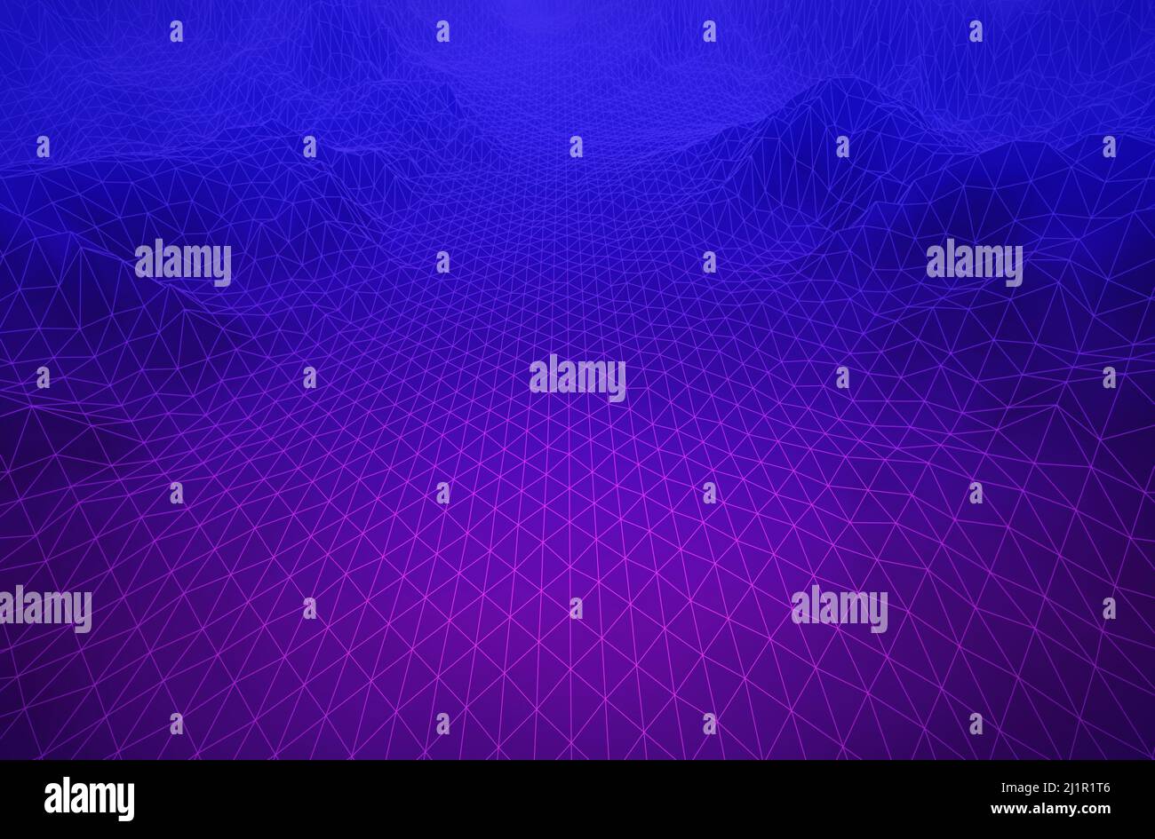 Abstract 3D cyber style, geometric background. A futuristic wireframe ...