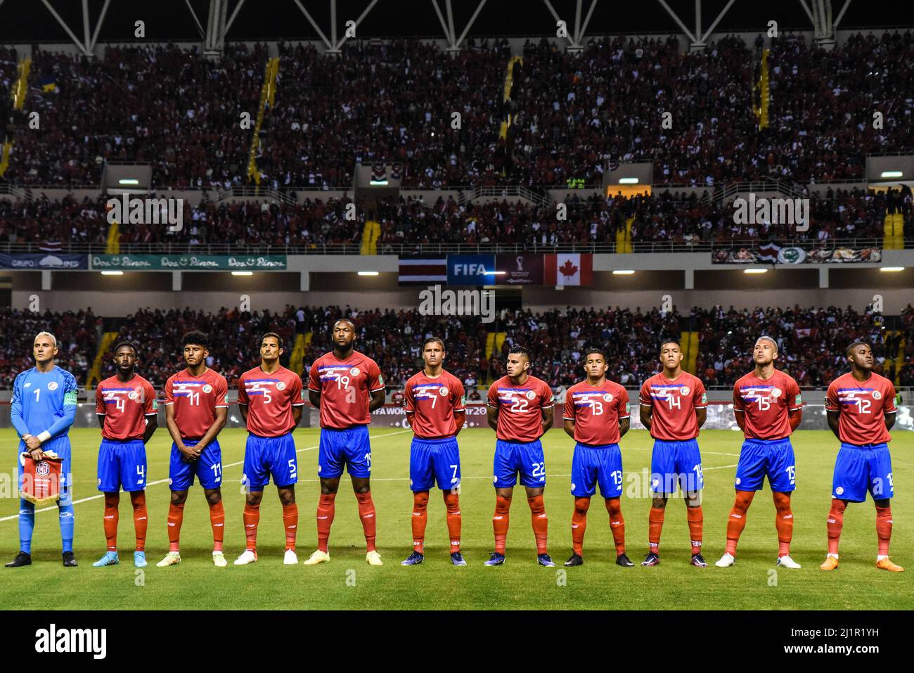 SAN JOSE, Costa Rica: Costa Rica squad previous to the 1-0 Costa Rica ...