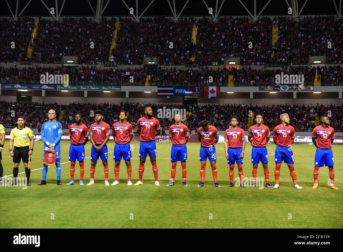 SAN JOSE, Costa Rica: Costa Rica squad previous to the 1-0 Costa Rica ...