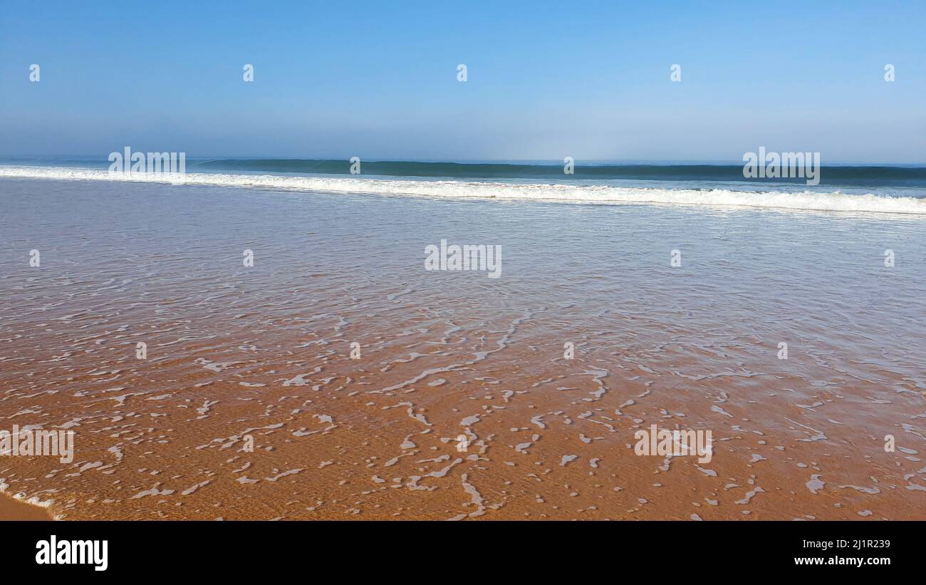 Mist over sea and sand Stock Photo - Alamy