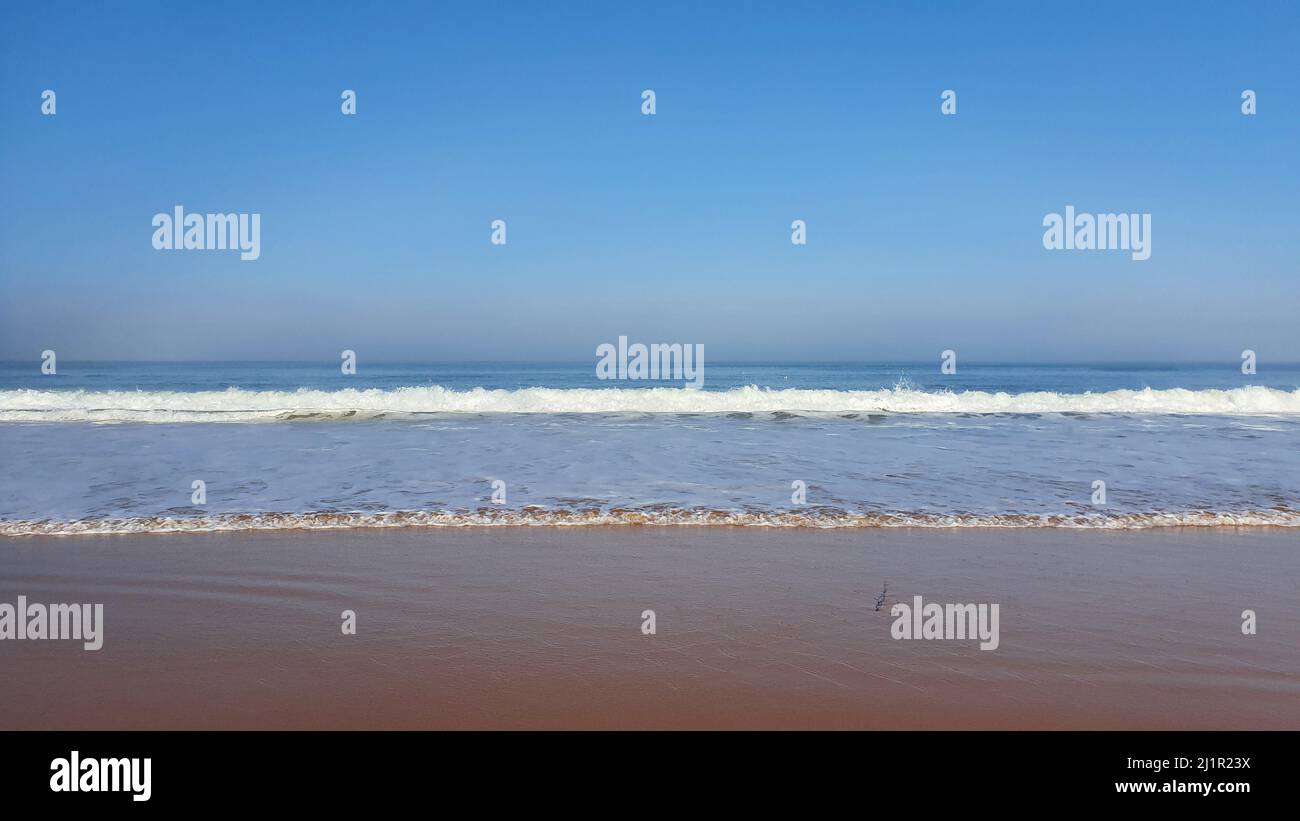 Mist over sea and sand Stock Photo - Alamy