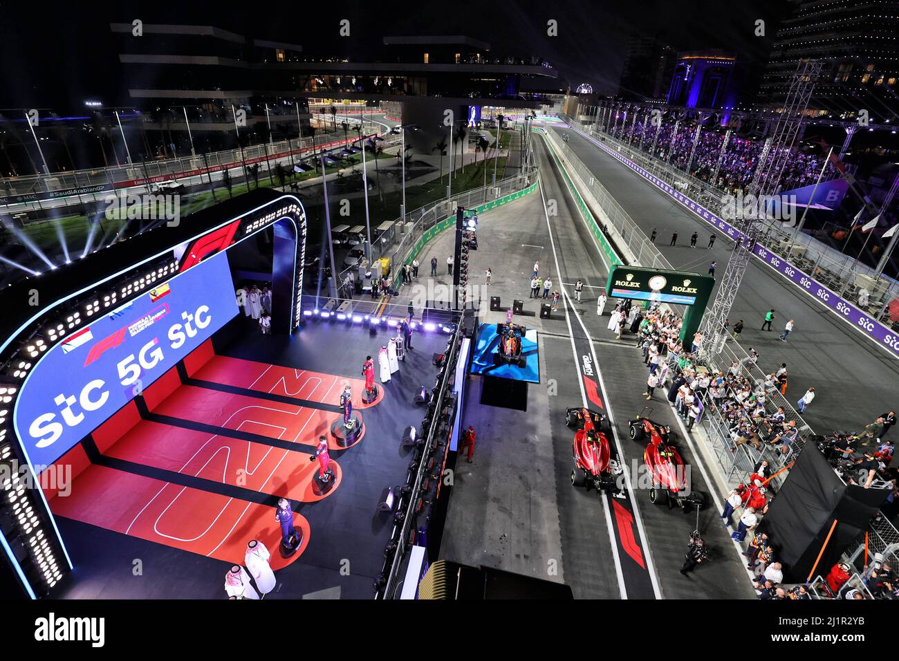 Jeddah, Saudi Arabia. 27th Mar, 2022. The podium (L to R): Paul ...