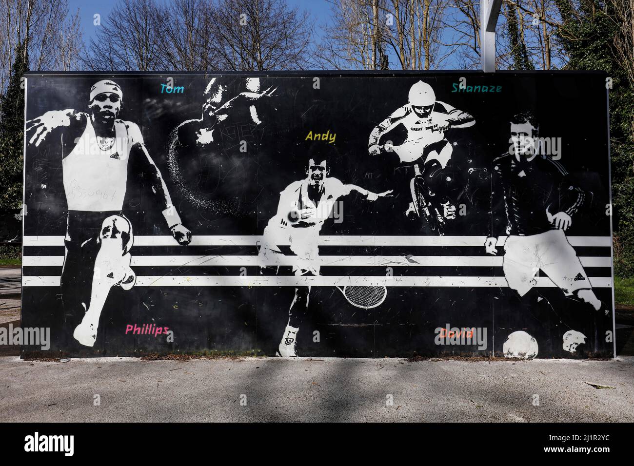 26th March 2022 ; Fassnidge Skate Park, Uxbridge England; Reflection of ...