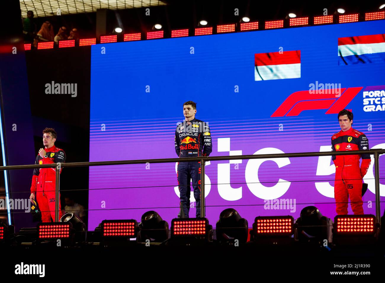Jeddah, Saudi Arabia. 27th Mar, 2022. Podium, LECLERC Charles (mco ...