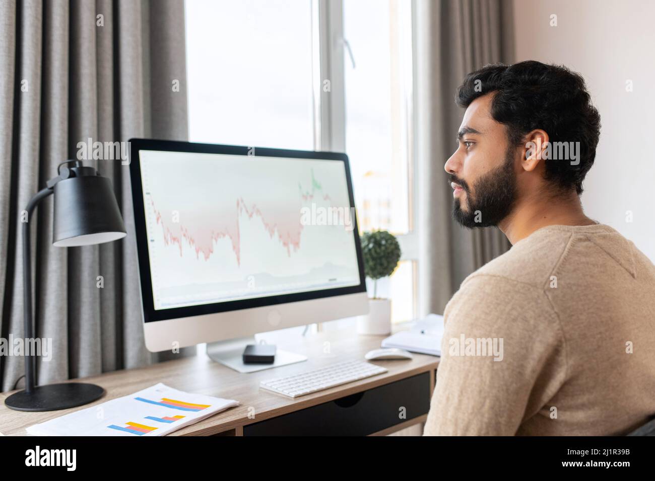 Pakistani man working office hi-res stock photography and images - Alamy