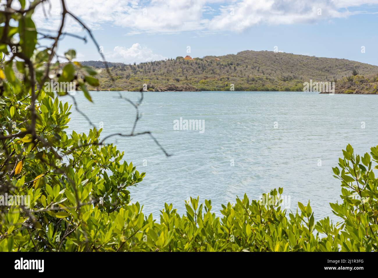 Beautiful Santa Martha Bay on the island Curacao in the Caribbean Stock ...