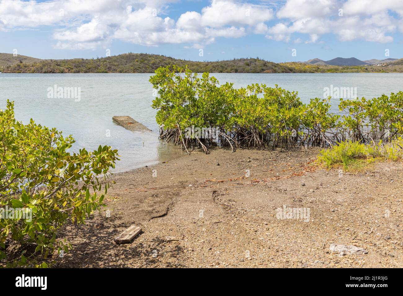 Beautiful Santa Martha Bay on the island Curacao in the Caribbean Stock ...