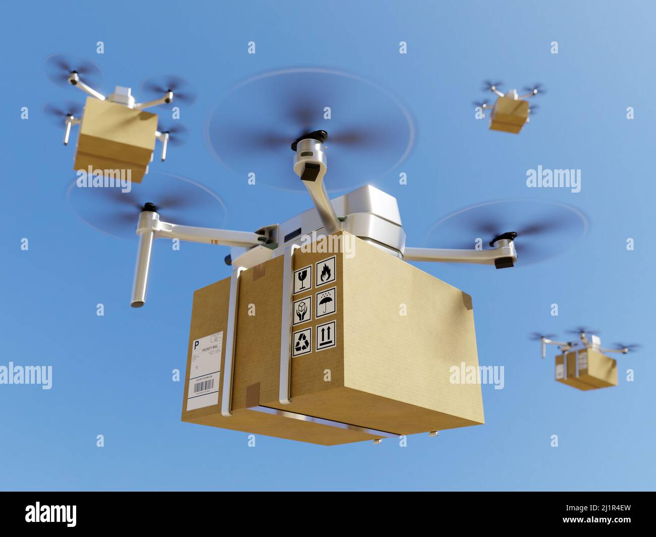 Aerial package delivery hi-res stock photography and images - Alamy