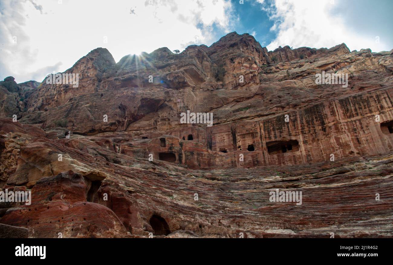 Spectacular landscape in Petra Jordan considered wonder of the world ...