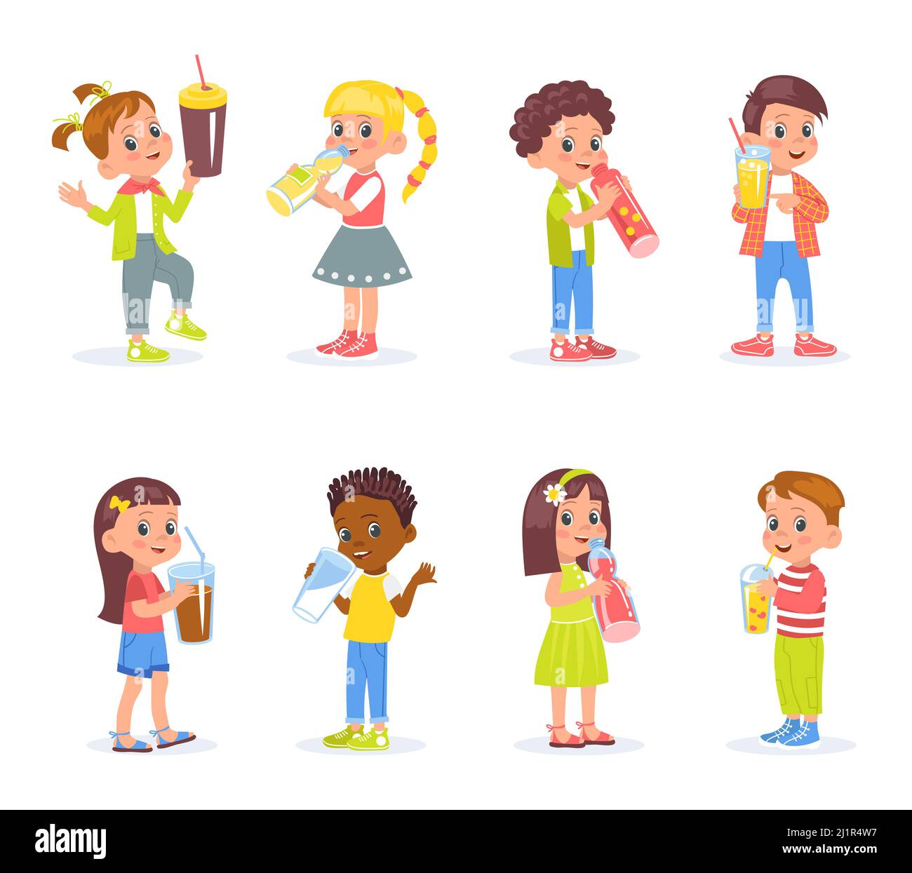 Boy drinking lemonade Stock Vector Images - Alamy