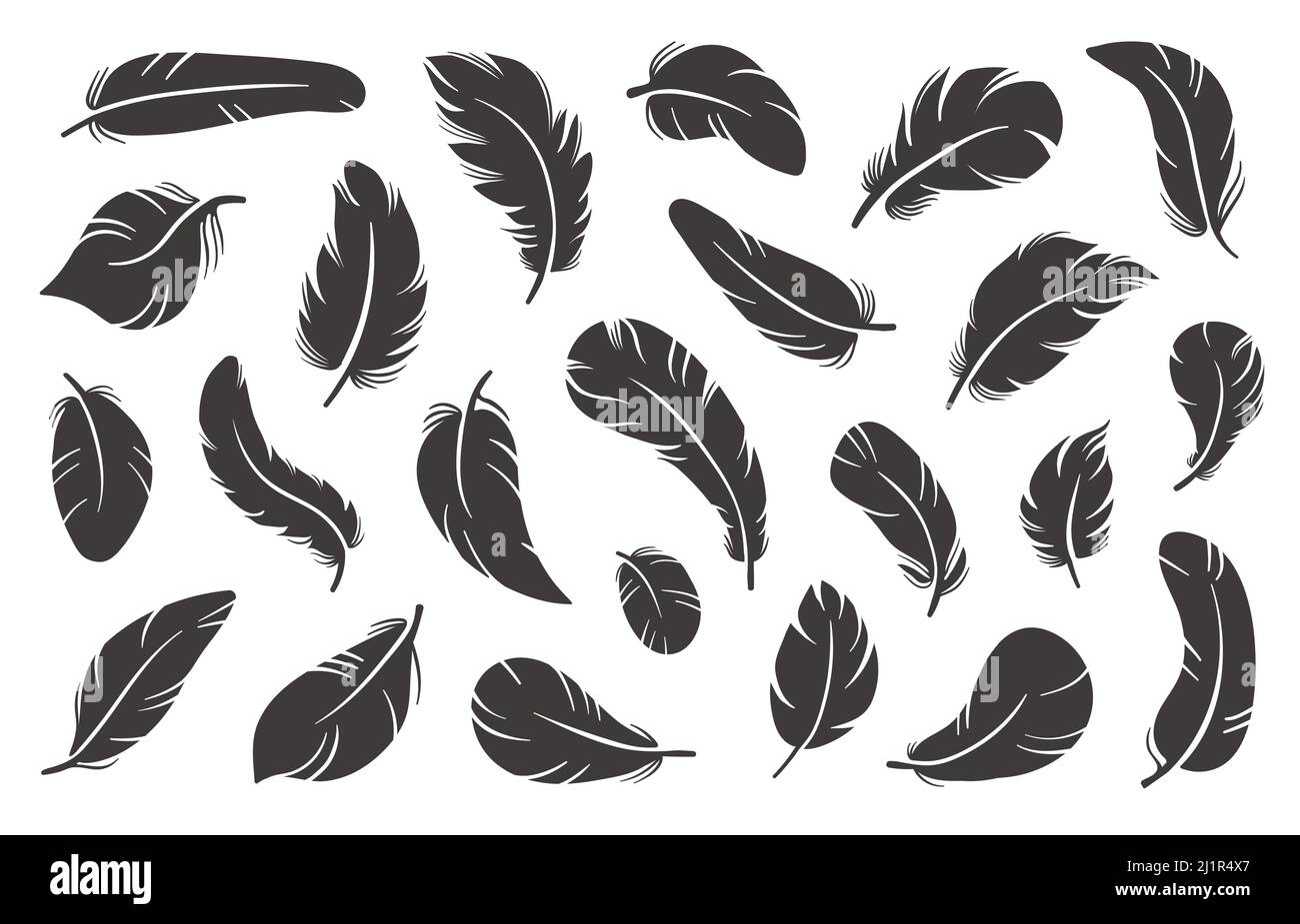 Minimalist feather icons Stock Vector Images - Alamy