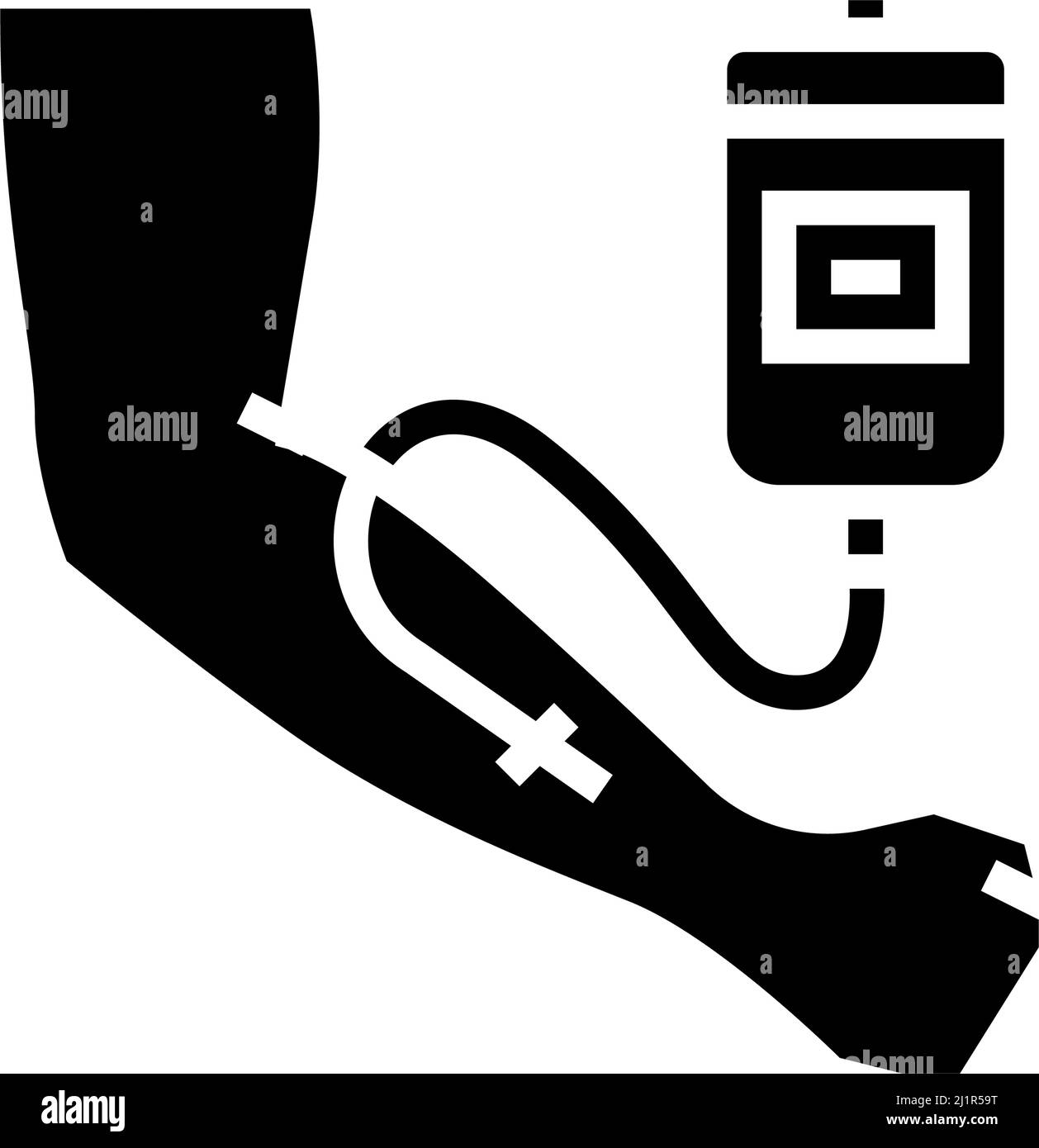 transfusion blood glyph icon vector illustration Stock Vector Image ...