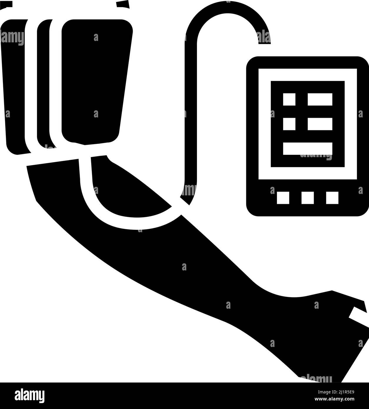 pressure measuring device glyph icon vector illustration Stock Vector ...