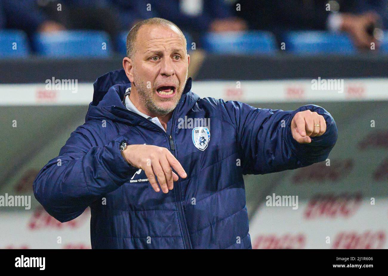 Sinsheim, Germany. 26th Mar, 2022. Gadi Brumer, Israel head coach ...