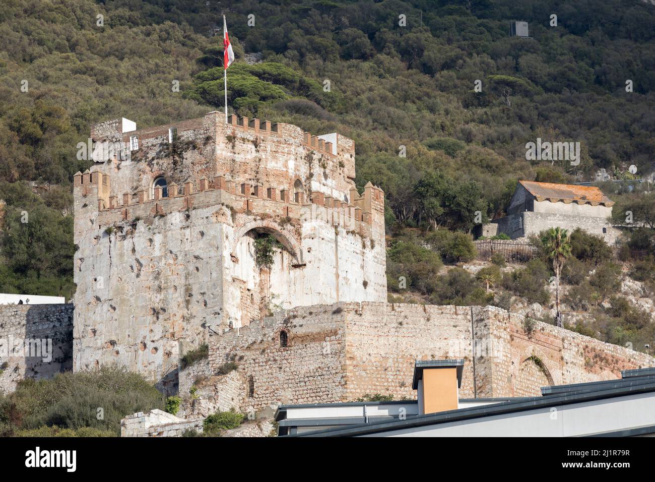 Moorish Castle, Tower of Homage, Gibraltar Stock Photo - Alamy