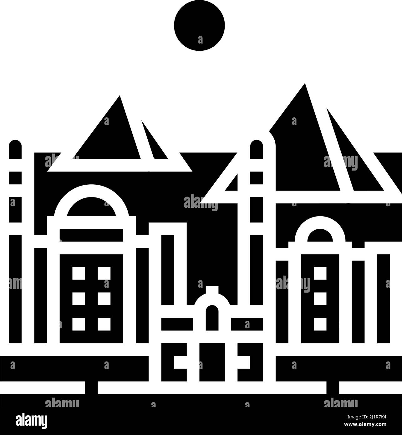 cairo ancient city glyph icon vector illustration Stock Vector Image ...