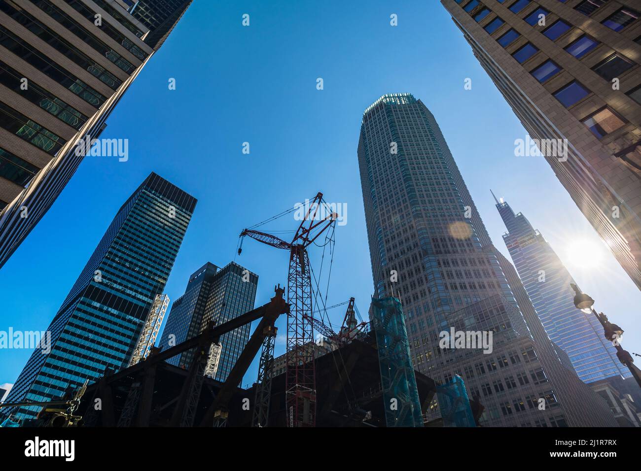 The replacement construction site of the new headquarter JP Morgan Chase NYC Stock Photo - Alamy