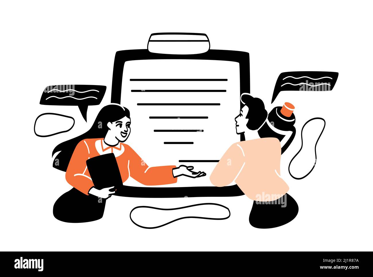 People signing contract abstract concept Stock Vector Image & Art - Alamy