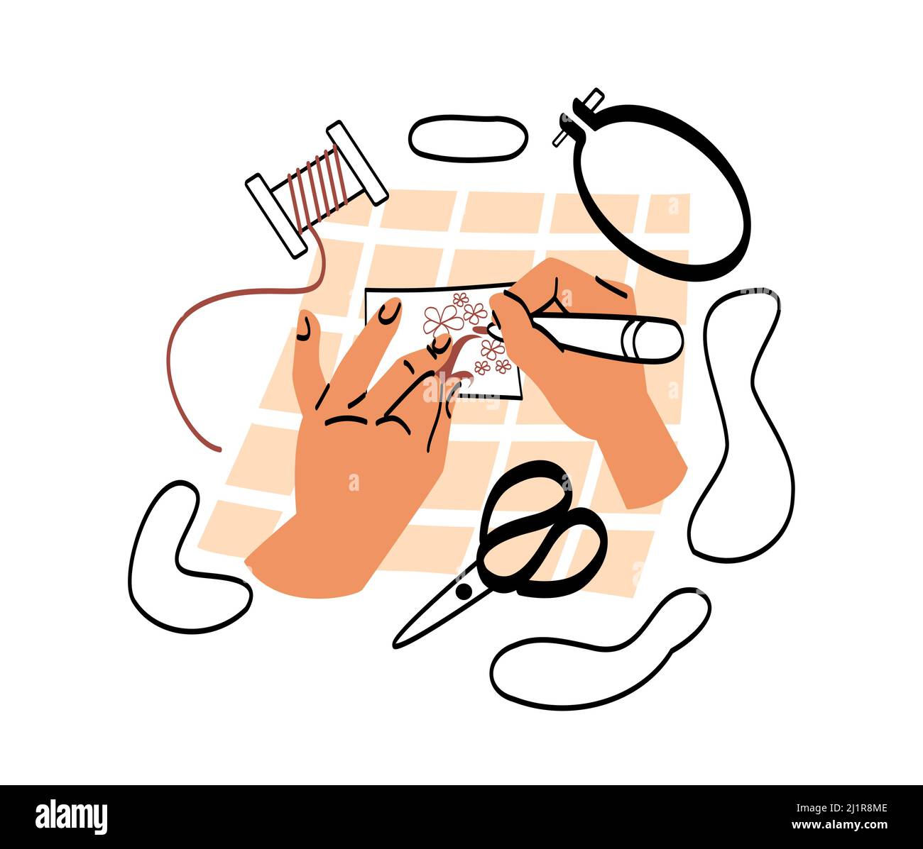 Needlework embroidery abstract concept Stock Vector Image & Art - Alamy