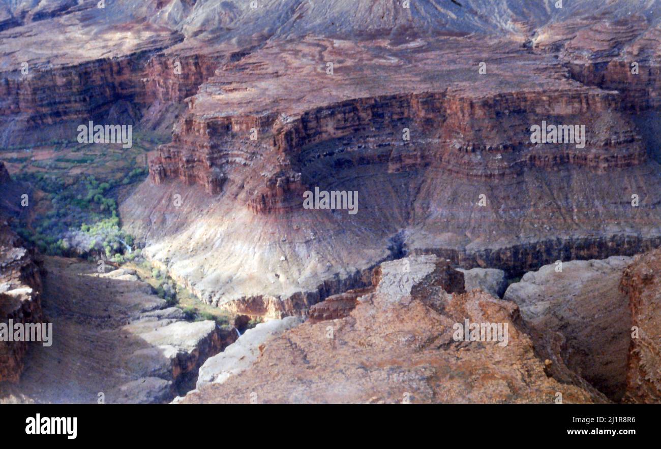 Fantastic rocky mountain landscape, dramatic stone texture, aerial shot ...