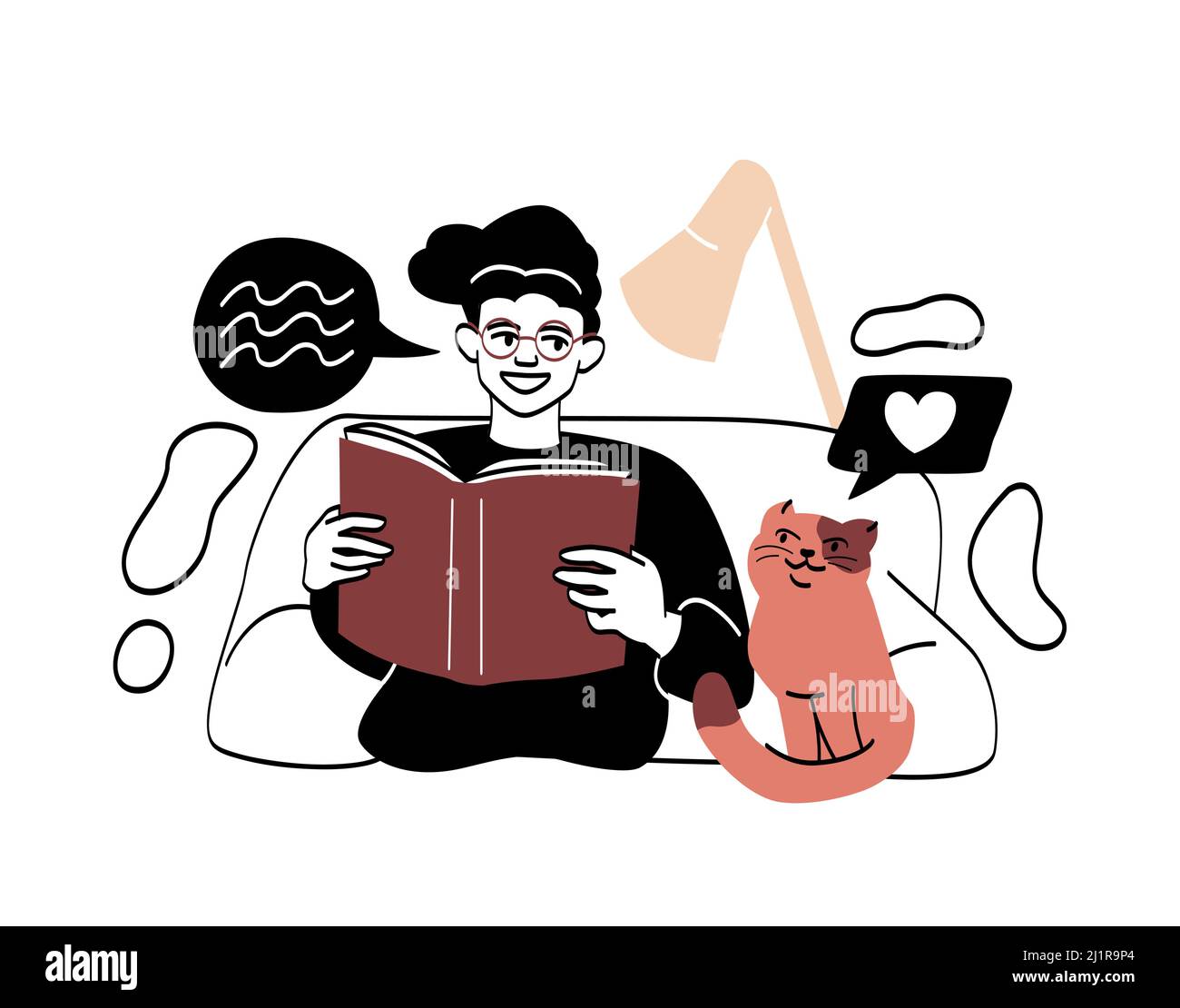 Literature fan with books abstract concept Stock Vector Image & Art - Alamy