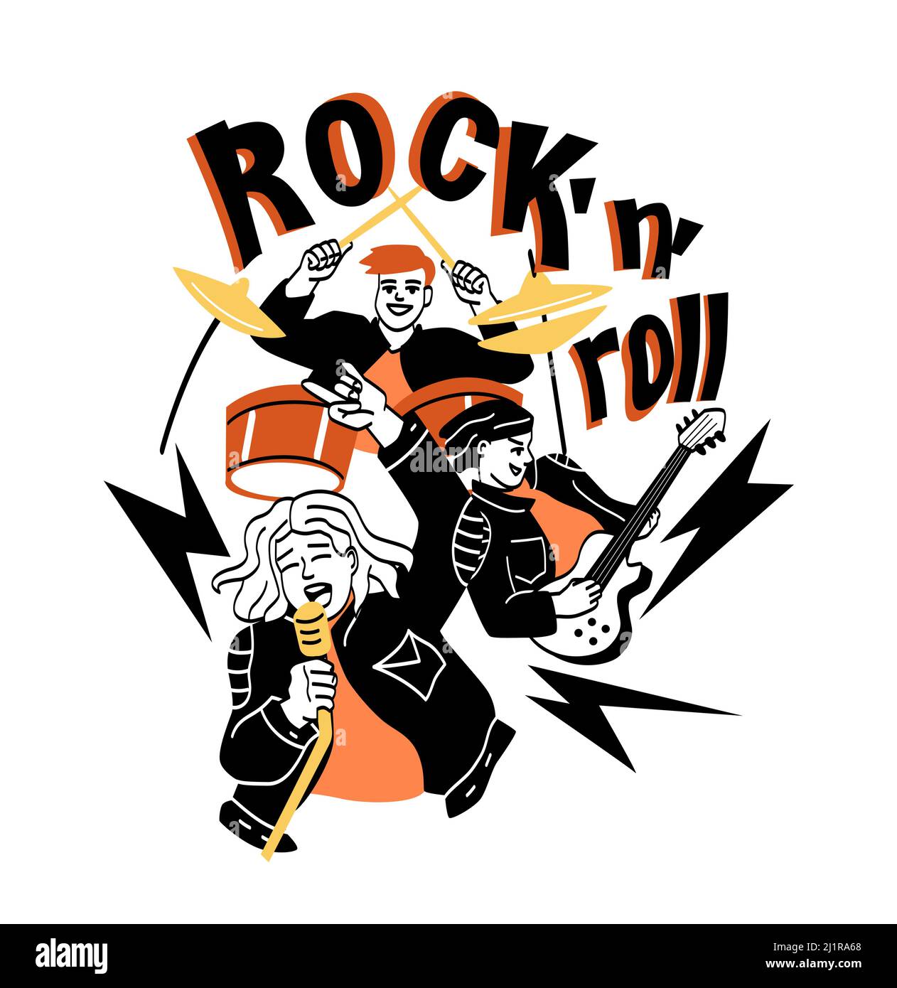 Cartoon rock band hi-res stock photography and images - Alamy