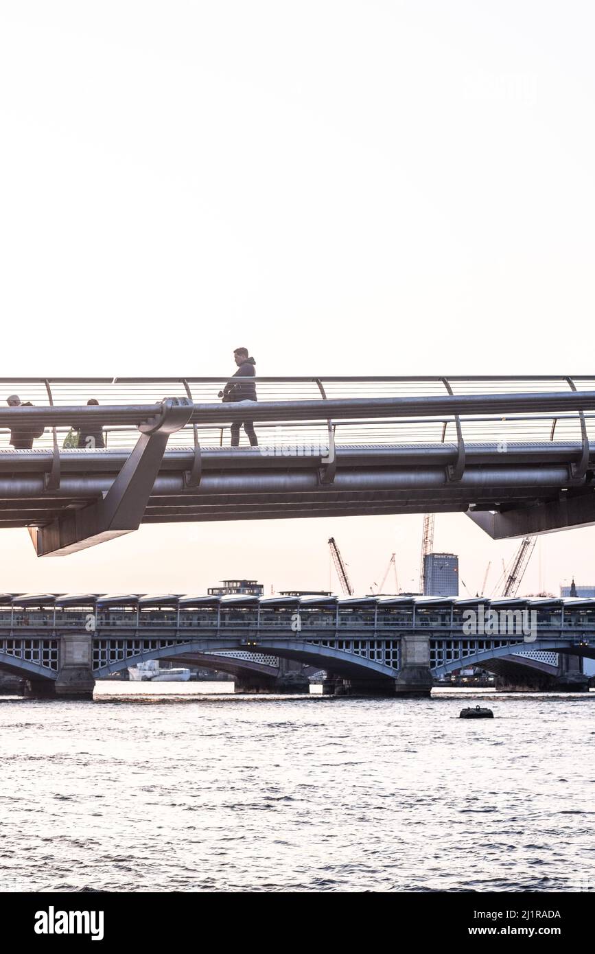 London the City of London Thames and London Bridge and St Pauls Stock ...
