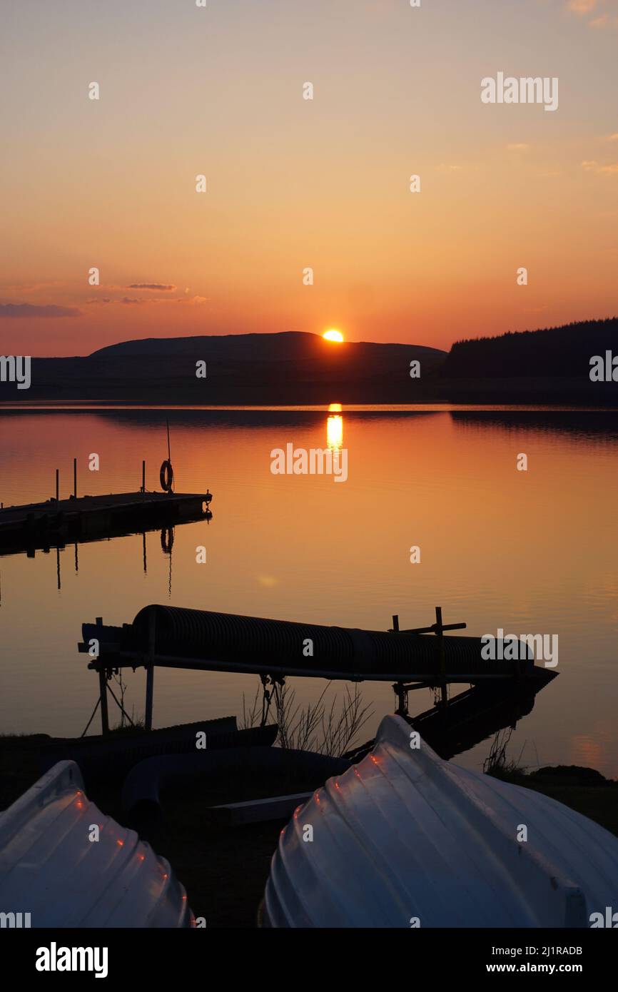Loch Glow area Perthshire sunset Scotland Stock Photo - Alamy
