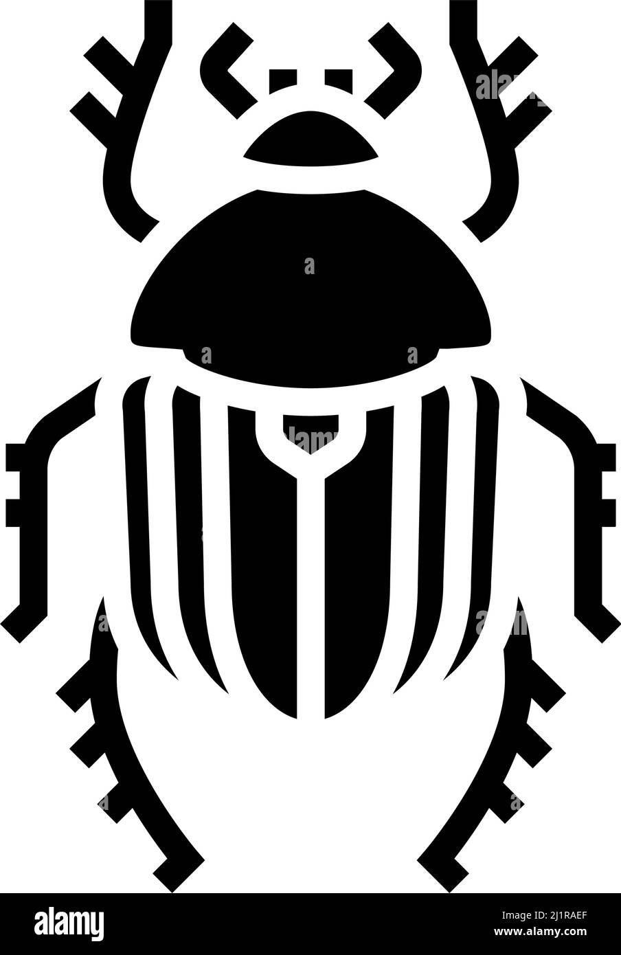 scarab bug glyph icon vector illustration Stock Vector Image & Art - Alamy