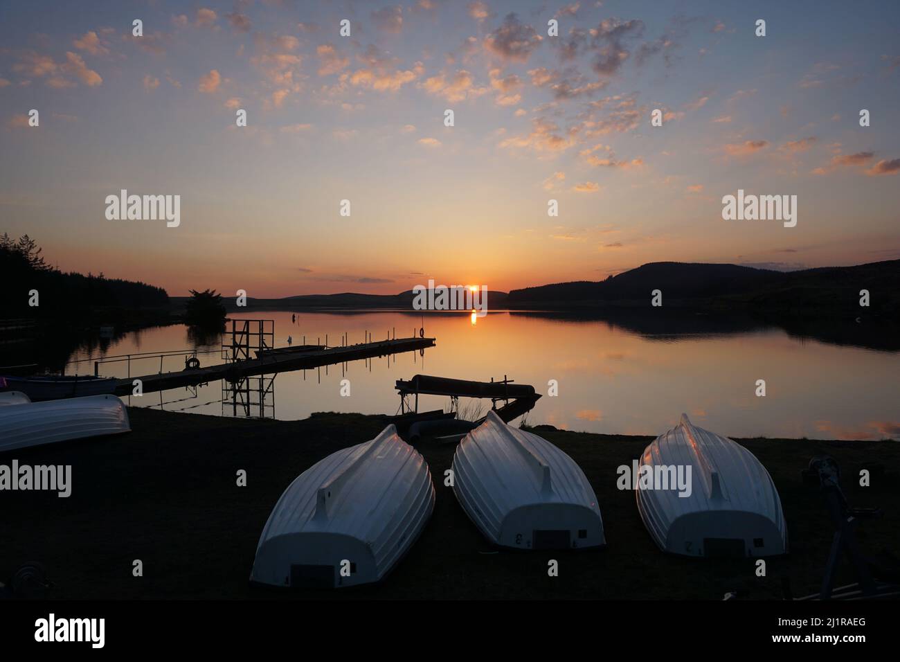 Loch Glow area Perthshire sunset Scotland Stock Photo - Alamy
