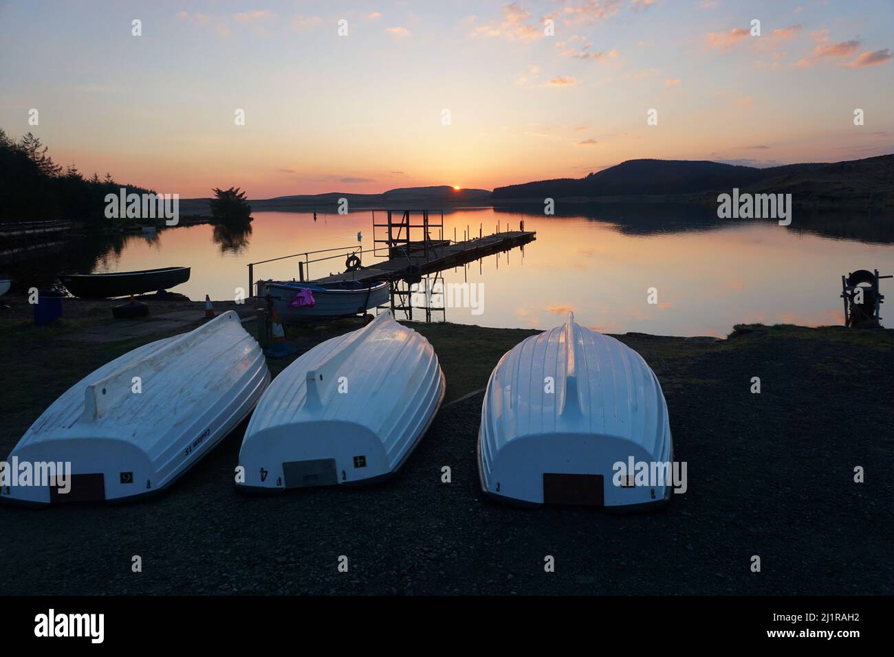 Loch Glow area Perthshire sunset Scotland Stock Photo - Alamy