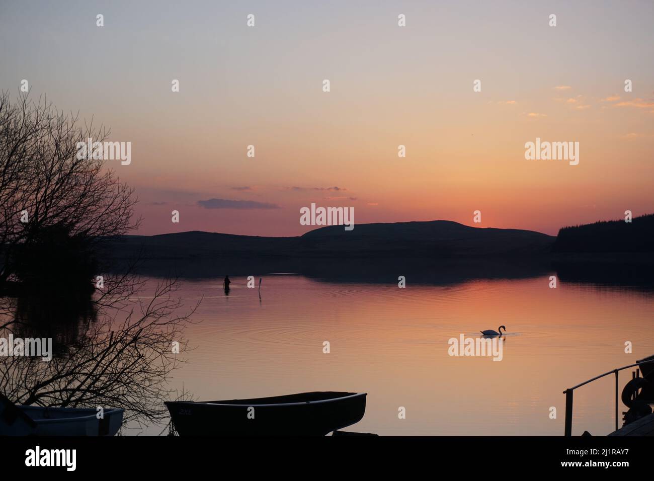 Loch Glow area Perthshire sunset Scotland Stock Photo - Alamy