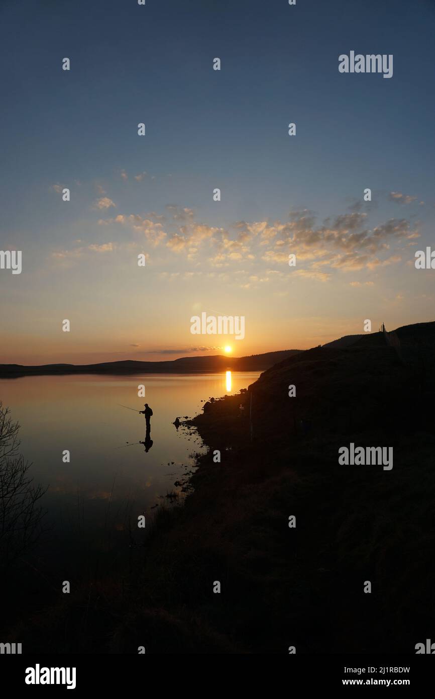Loch Glow area Perthshire sunset Scotland Stock Photo - Alamy