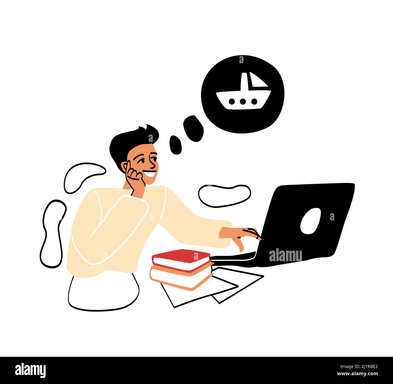 Dreaming character abstract concept Stock Vector Image & Art - Alamy