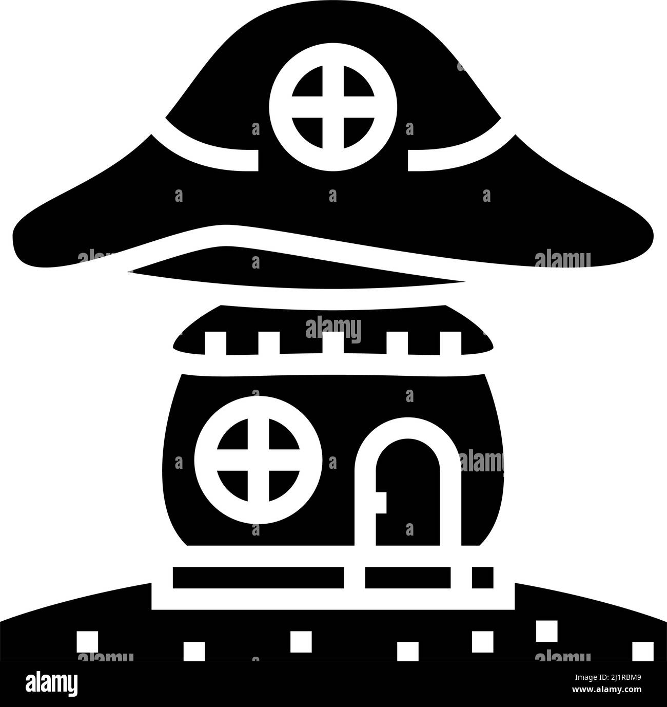 Medieval house glyph icon Stock Vector Images - Alamy