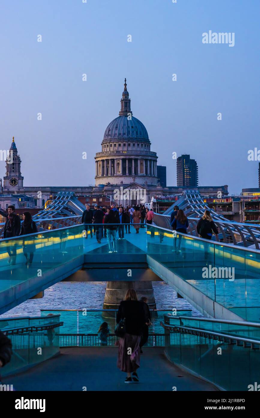 London the City of London Thames and London Bridge and St Pauls Stock ...