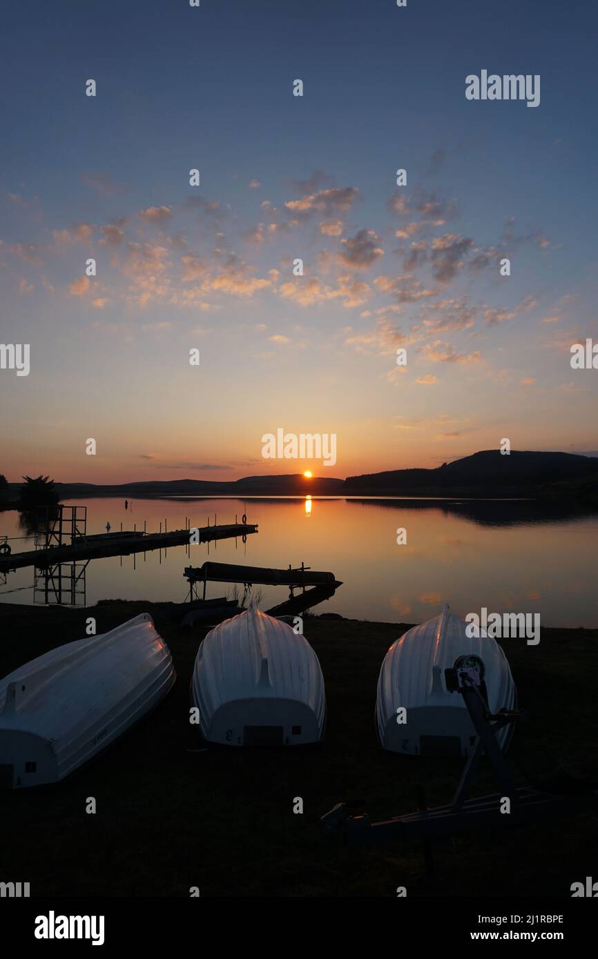 Loch Glow area Perthshire sunset Scotland Stock Photo - Alamy