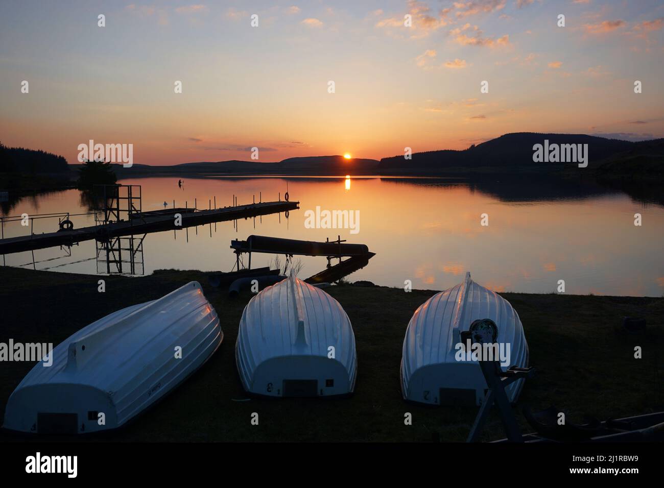 Loch Glow area Perthshire sunset Scotland Stock Photo - Alamy
