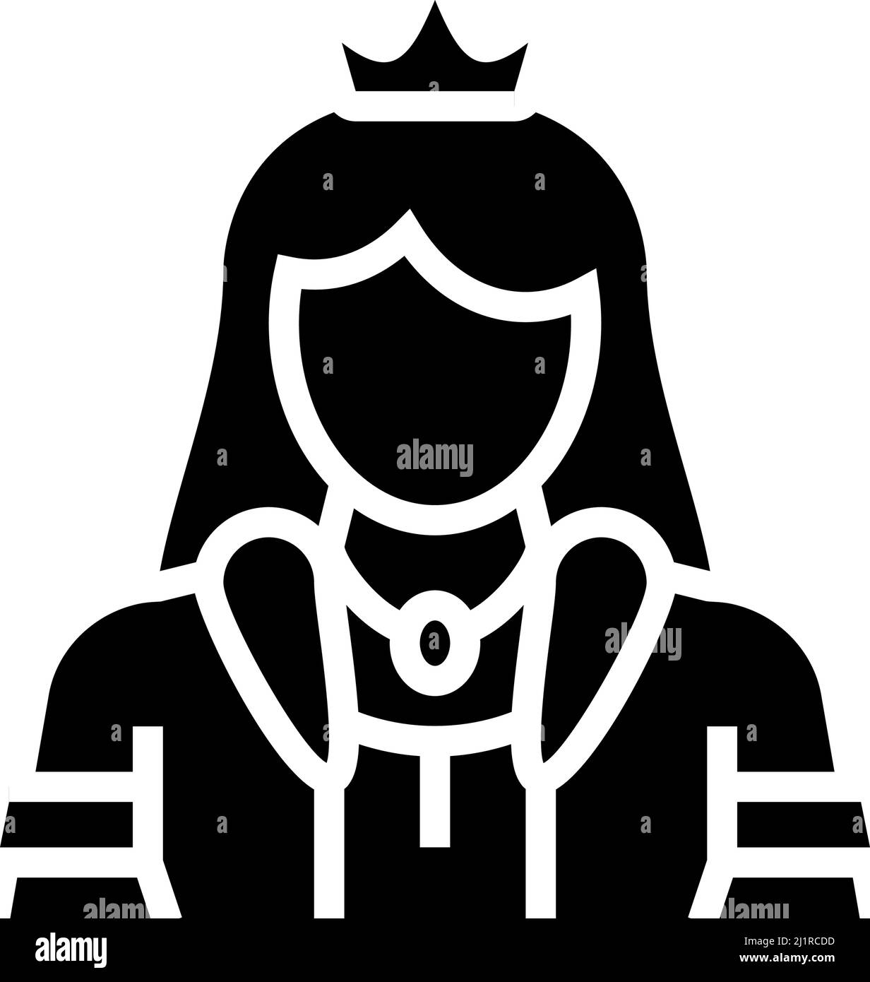 princess fairy tale glyph icon vector illustration Stock Vector Image ...