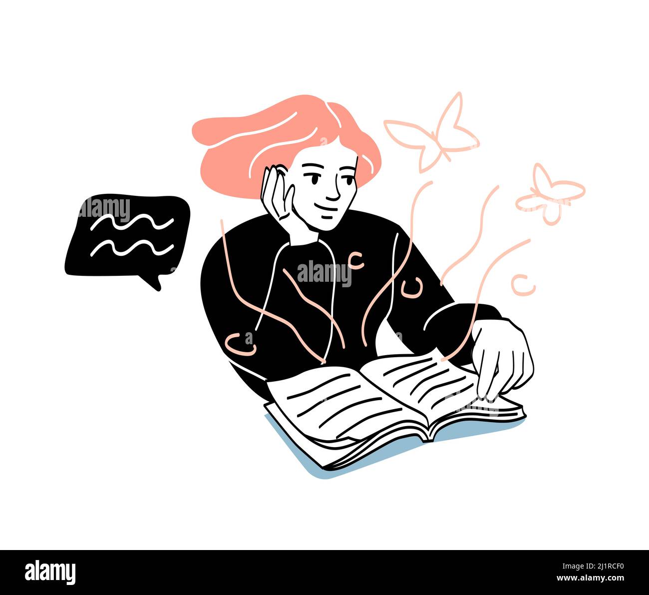 Bookshop woman Stock Vector Images - Alamy