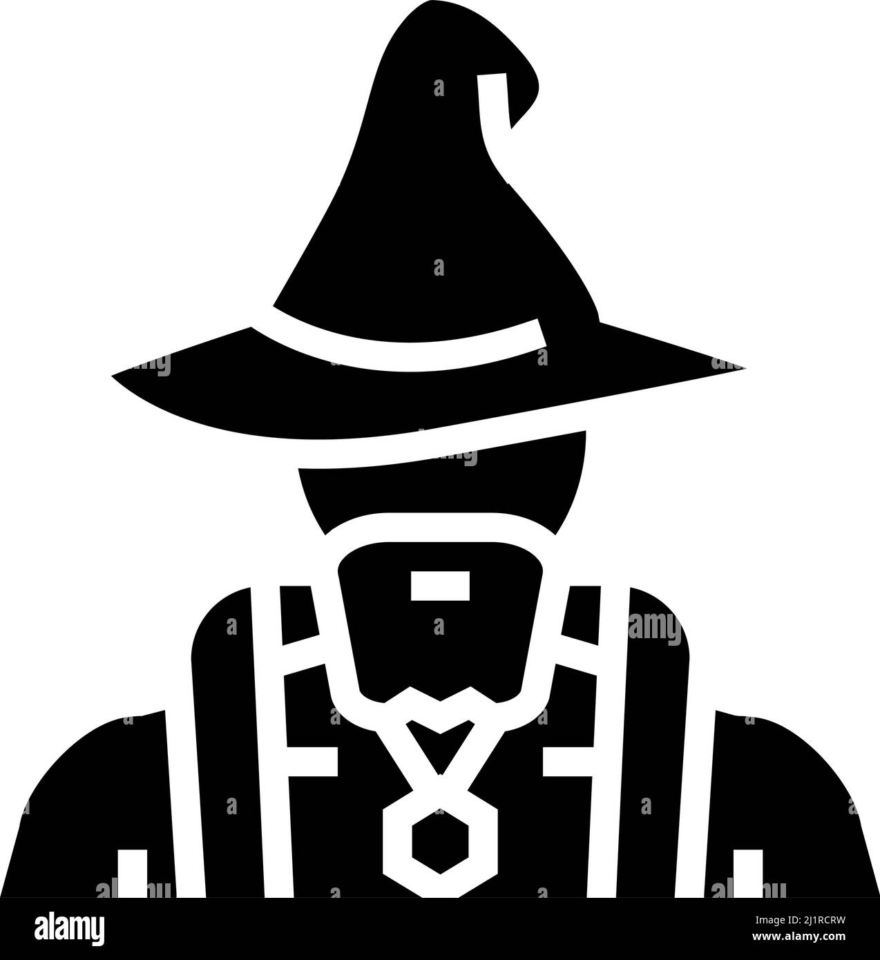 wizard fairy tale personage glyph icon vector illustration Stock Vector ...