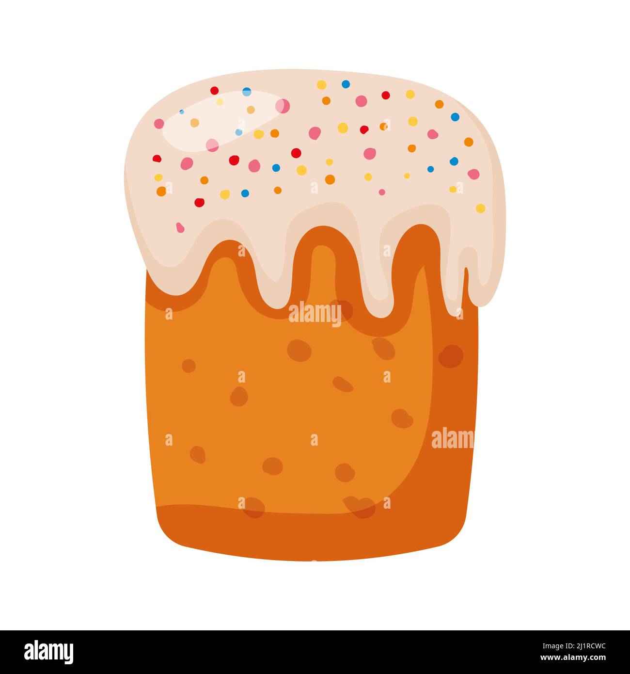 Easter cake, pastry. Sweet food, bakery, vector illustration Stock ...
